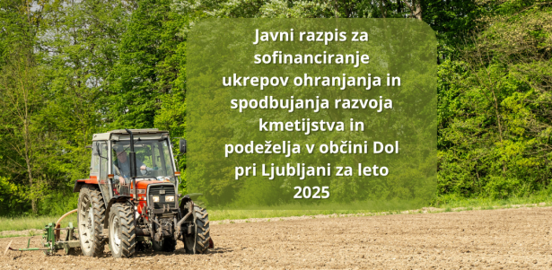 Občina Dol pri Ljubljani - Javni razpis za sofinanciranje ukrepov ohranjanja in spodbujanja ...