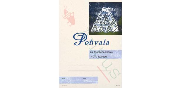 Pohvala za doseženo znanje v 5. razredu - Antus