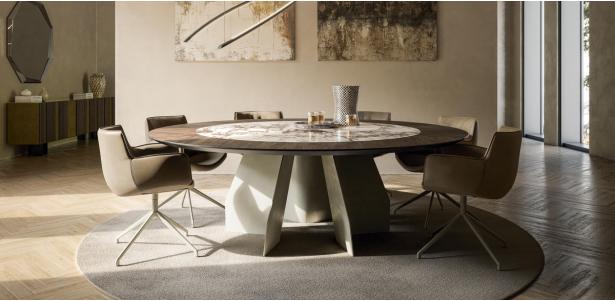 Mize SENATOR Round - okrogle lesene mize za jedilnico - Maros