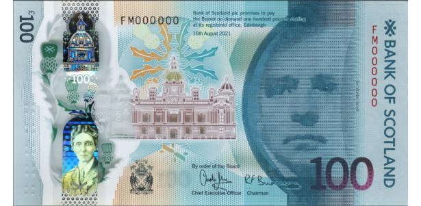 BANK OF SCOTLAND NEW £100 POLYMER - Polymer Banknotes