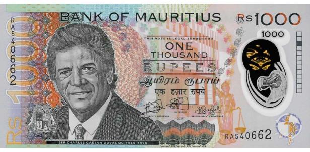 Mauritius S6R1, 1000 rupees, 2024, B435a, UNC - Polymer Banknotes