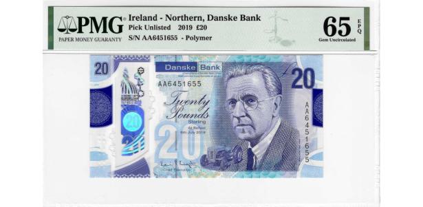 N. Ireland (UK)–Danske S2R1, 20 pounds, 2020, P215, B504a, UNC ...