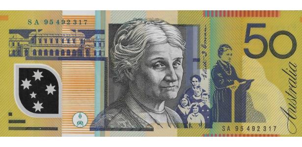 Australia S6R1, 50 dollars, 1995, P54, B222, UNC - Polymer Banknotes