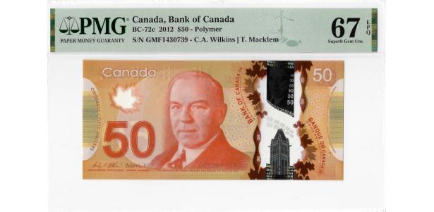 Canada S4R3, 50 dollars, 2020, P109, B374c, UNC - Polymer Banknotes