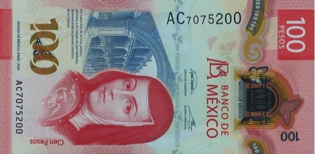 Mexico S8R3, 100 pesos, 2020, P131, B715a, UNC - Polymer Banknotes
