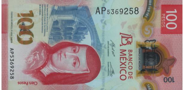Mexico S8R6, 100 pesos, 2020, P131, B715b, UNC - Polymer Banknotes