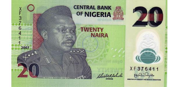 Nigeria S3R3, 20 naira, 2007, P34, B232c, UNC - Polymer Banknotes