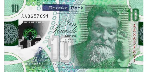 N. Ireland (UK)–Danske S1R1, 10 pounds, 2019, P214, B503a, UNC ...