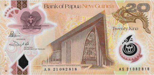Papua New Guinea S15R2, 20 kina, 2021, P49, B152a, UNC - Polymer Banknotes