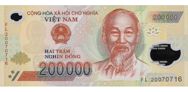 Vietnam S6R11, 200,000 dong, 2020, P123, B347k, UNC - Polymer Banknotes