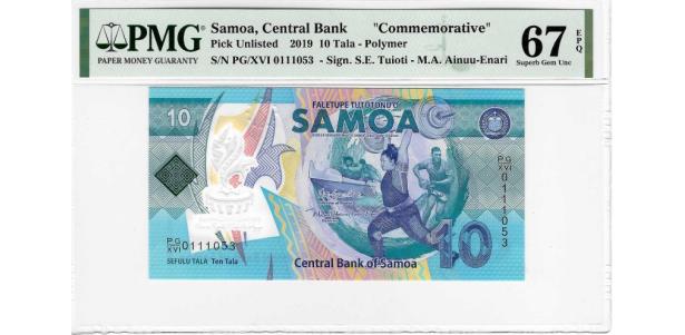 Samoa S2R1, 10 tala, 2019, P45, B121a, UNC - Polymer Banknotes