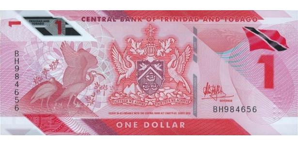Trinidad and Tobago S2R1, 1 dollar, 2021, P60, B236, UNC - Polymer ...
